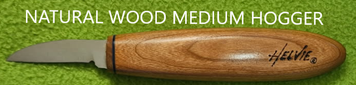 Helvie® Natural Wood Medium Hogger Knife – Helvie® Knives LLC