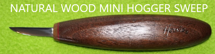 Helvie® Natural Wood Mini Hogger Sweep Knives – Helvie® Knives LLC