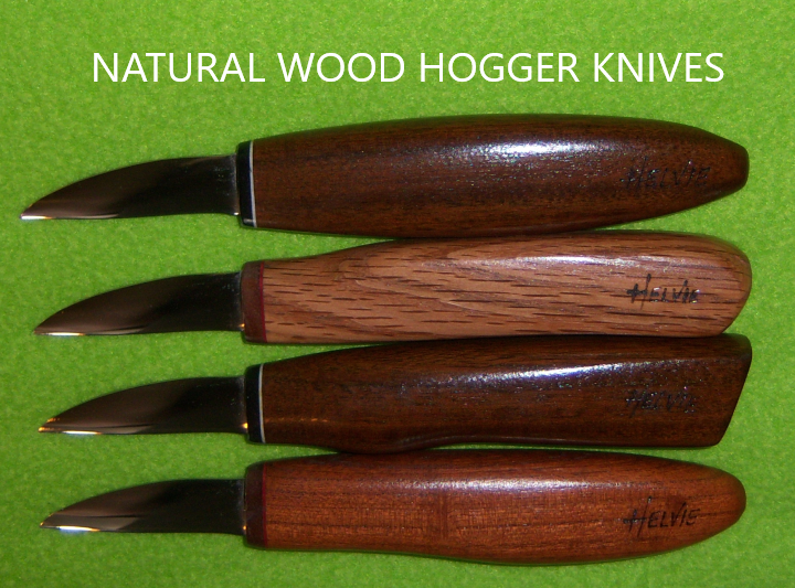Helvie® Natural Wood Hogger Knife – Helvie® Knives LLC